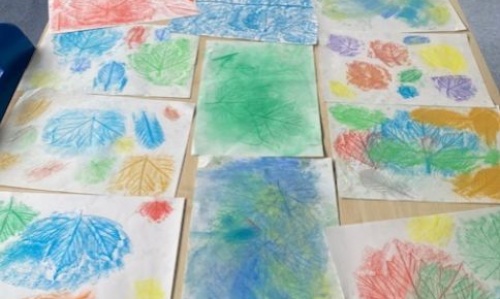 Trinity Academy Newcastle Upper Site - Year 9 Art - Leaf Printing